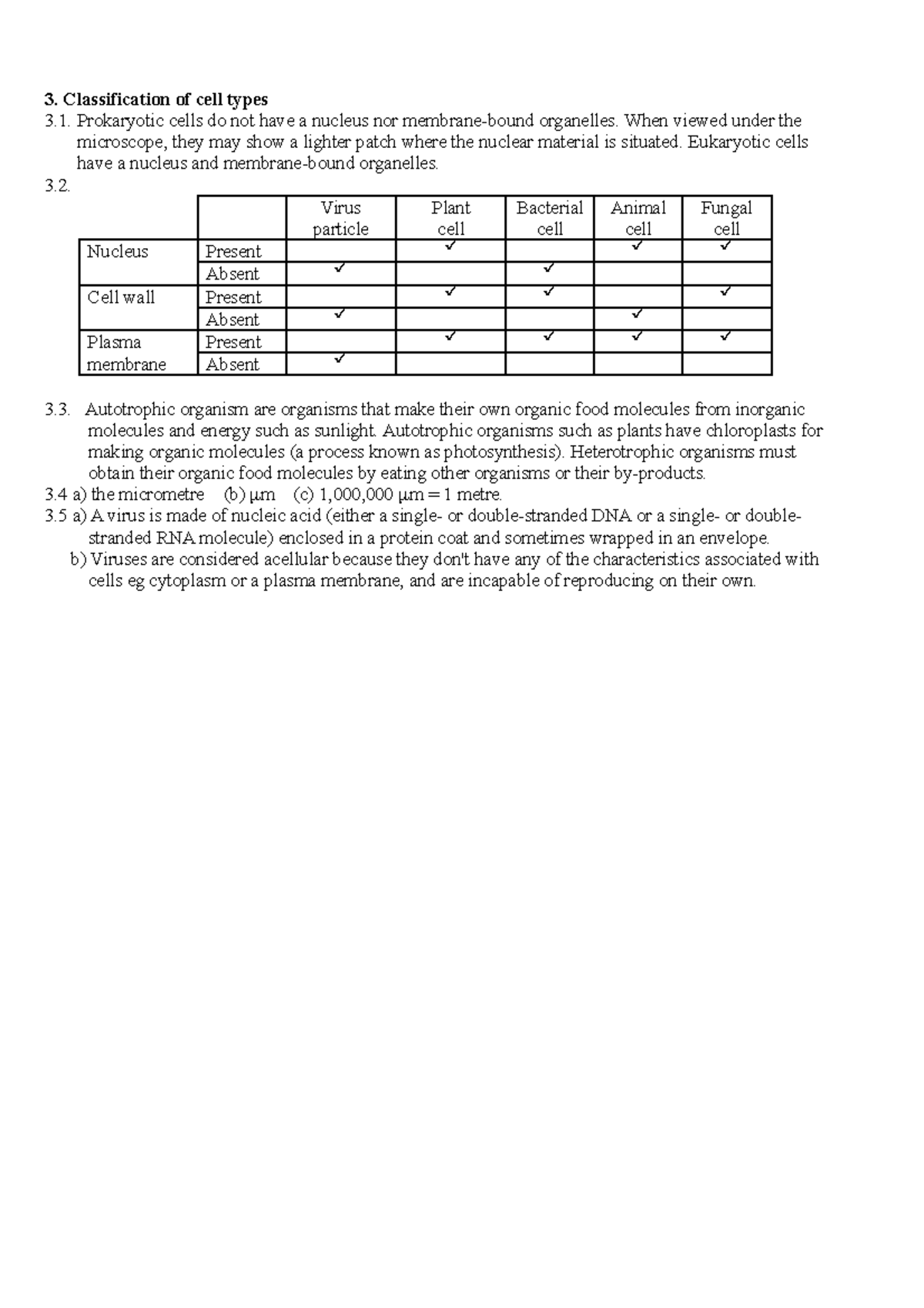 Tute 03 classification of cell types - 3. Classification of cell types ...