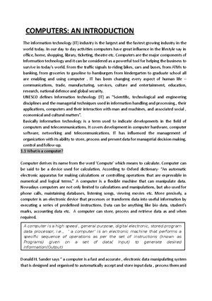 Various types of Computers and their functions - Computers Applications ...