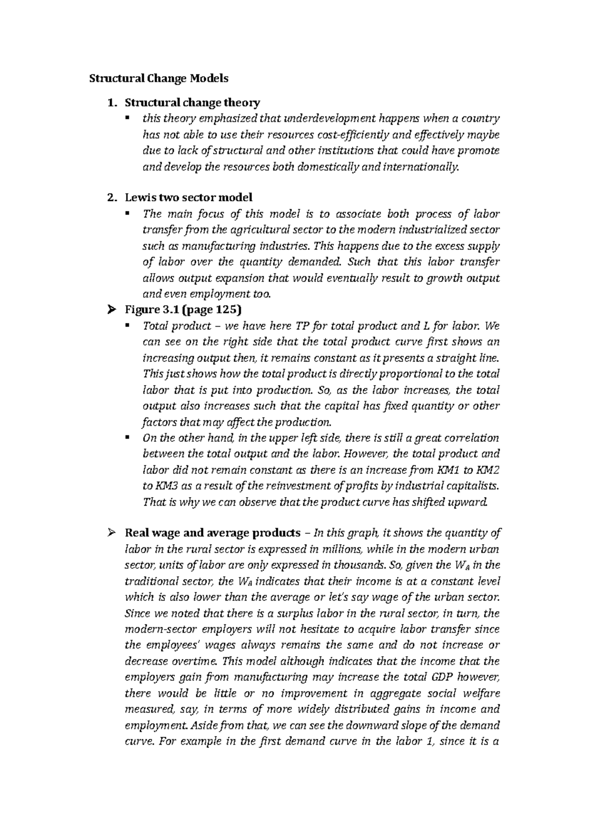 Structural Change Models - Structural change theory this theory ...