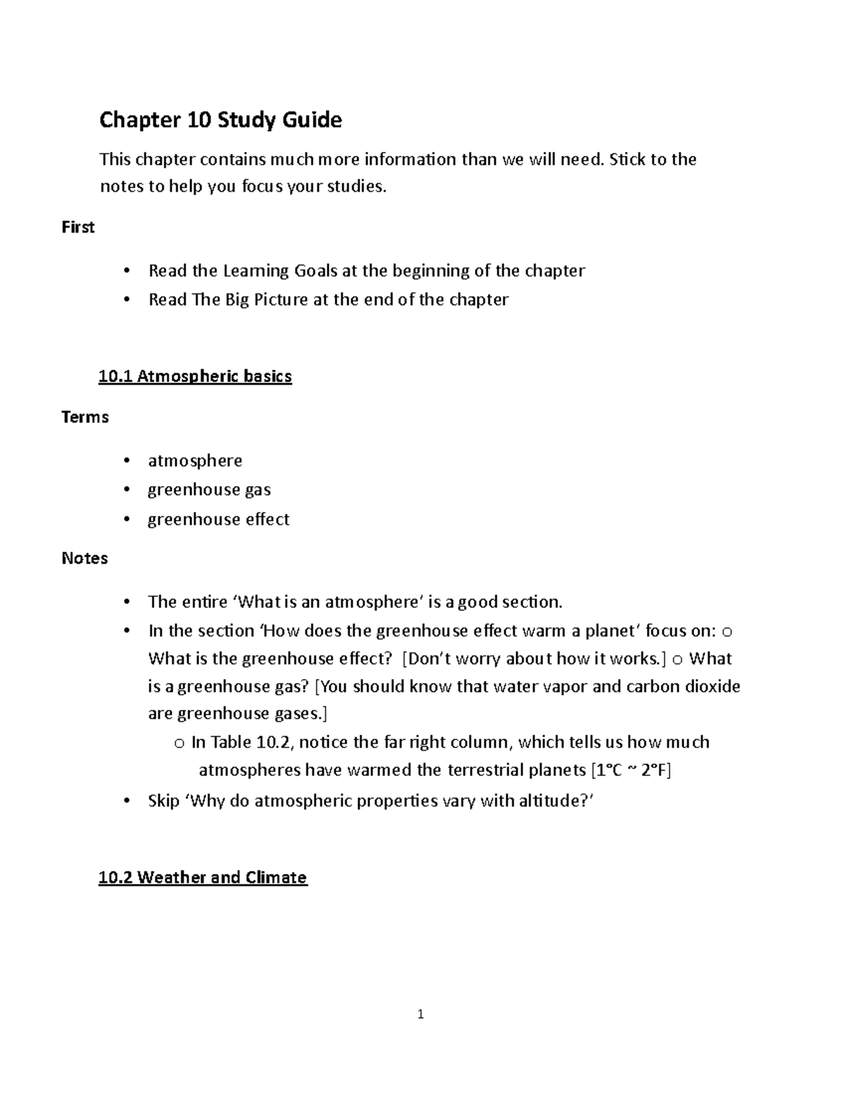 Nats - Chapter 10 Study Guide - Atmosphere and Climate - Chapter 10 ...