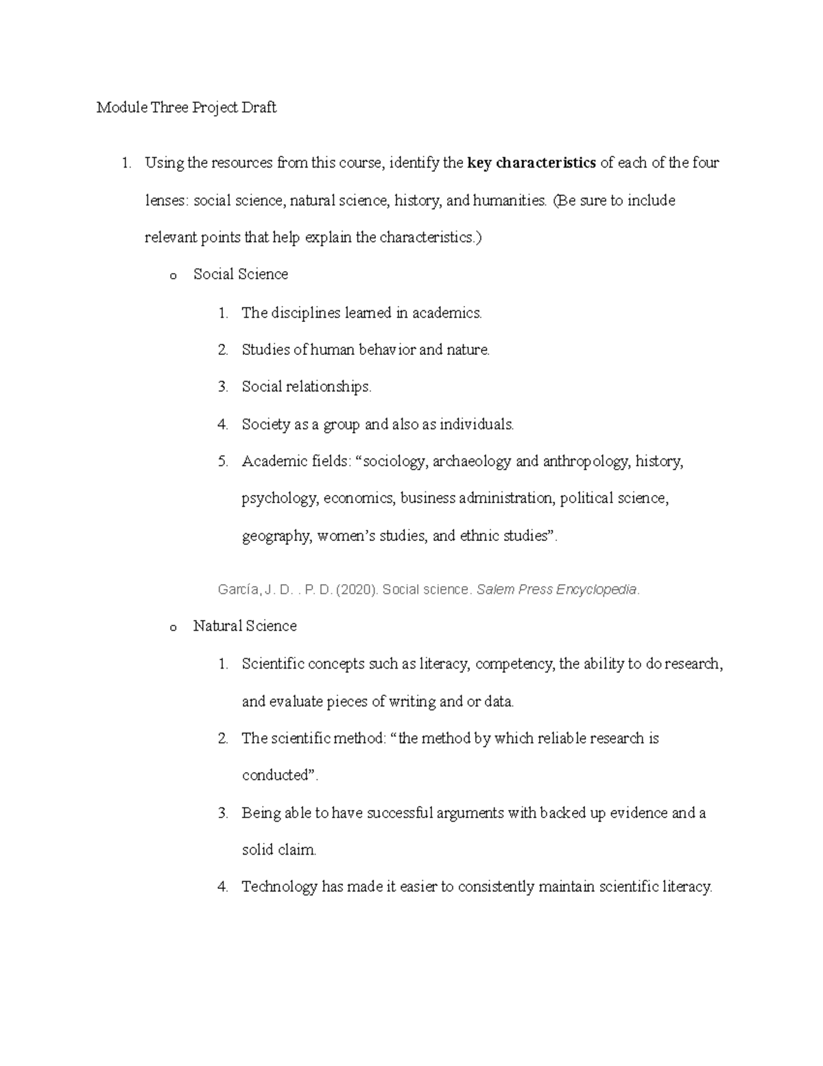 Modeule Three Project Draft - IDS - Module Three Project Draft Using the resources from this ...