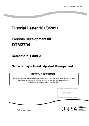 Various LDM Posts 2024 - Guide - DTM3704 - Studocu