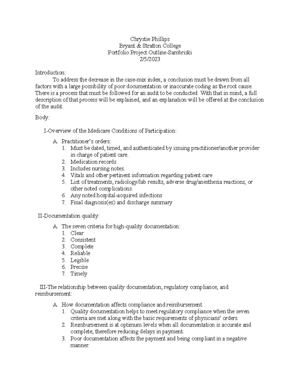 Portfolio Project-Outline-Sambriski - Chrystie Phillips Bryant ...