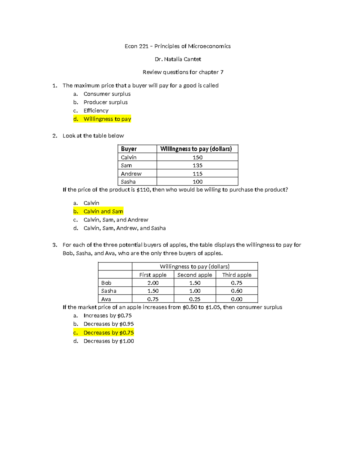 Econ 221 - Ch 7 Review questions - Econ 221 – Principles of ...