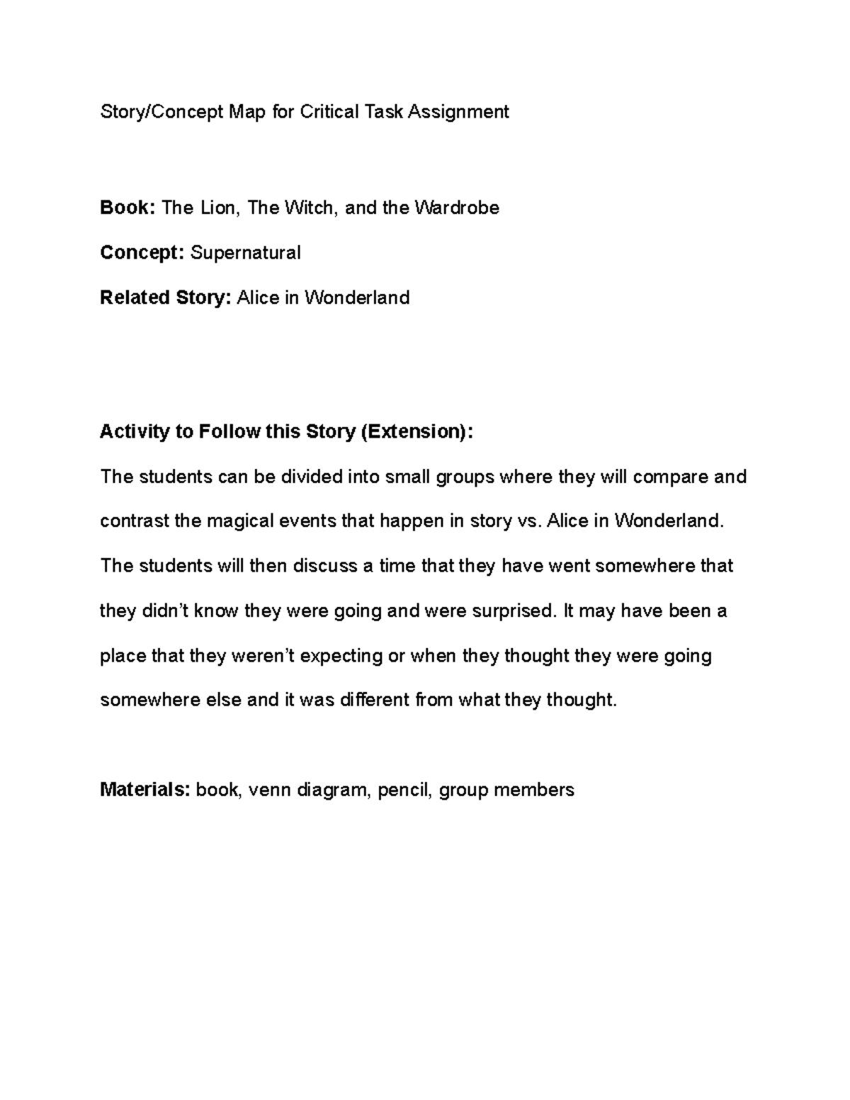Story Map[906] - Story/Concept Map for Critical Task Assignment Book ...