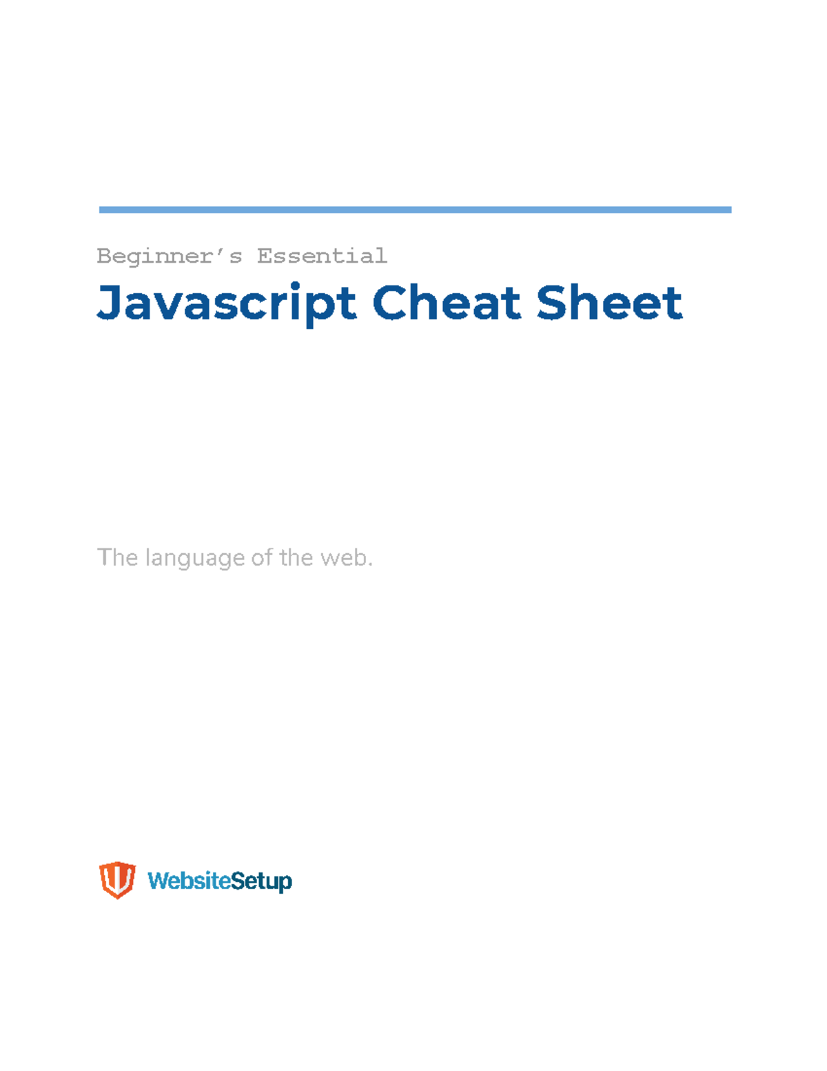 Javascript Cheat Sheet 2022 Beginner Level - Beginner’s Essential 