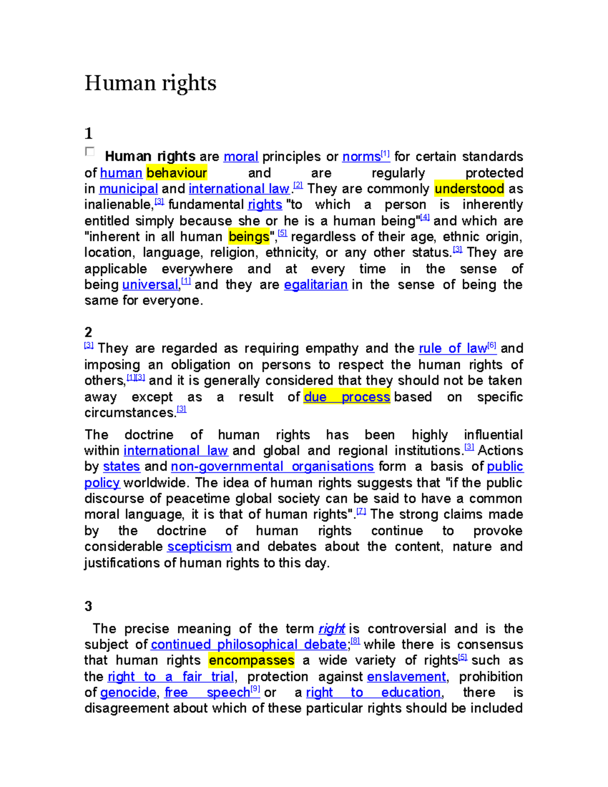 Human%20rights - Human rights 1 Human rights are moral principles or ...