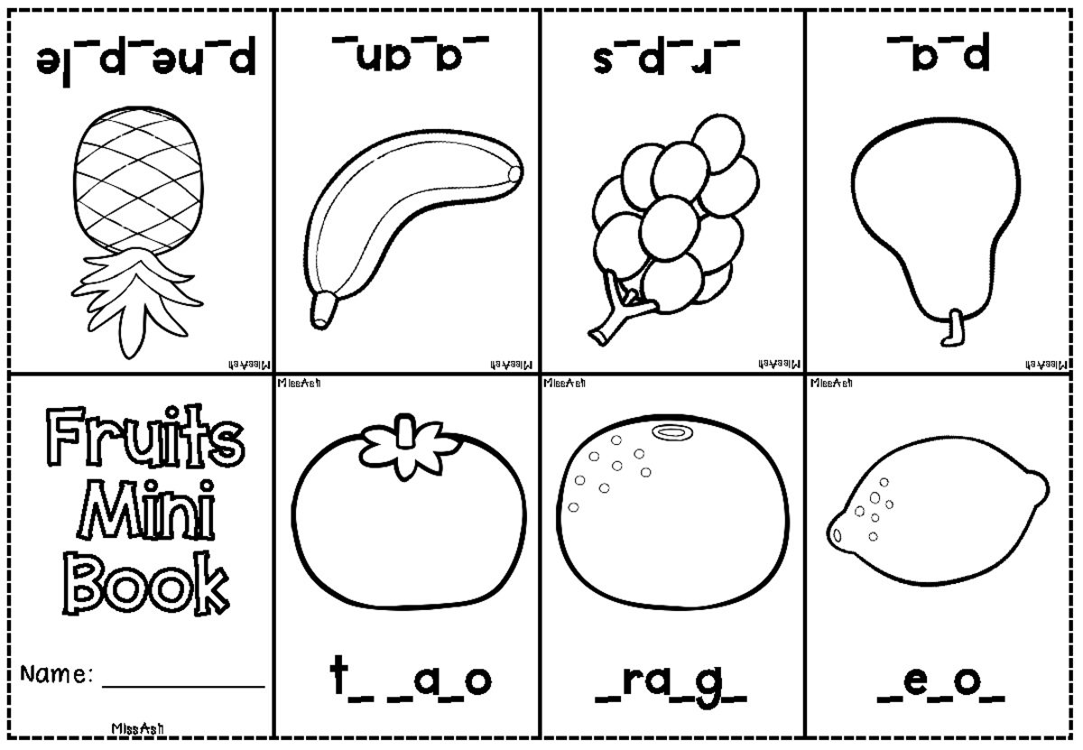 Fruits accordion book template - ne_p_lep _ a_an s_p_r_ _ p_a t_ _a_o ...