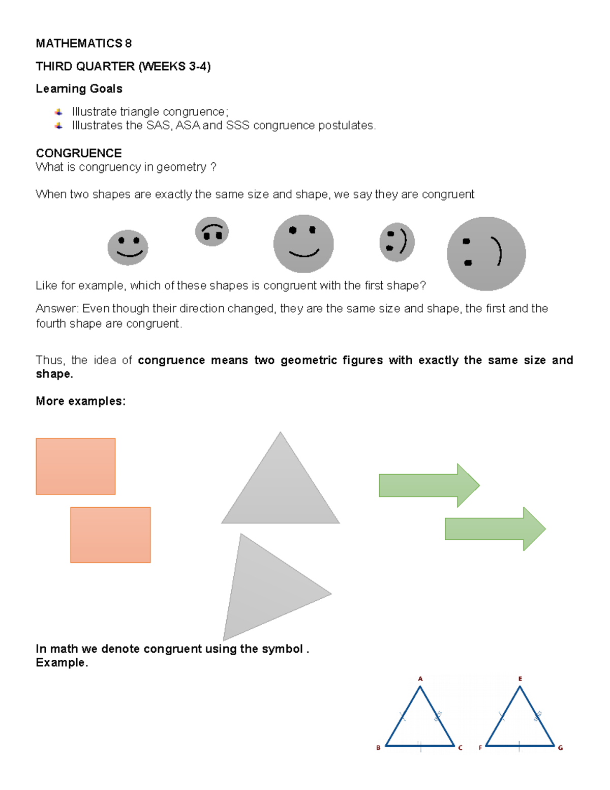 Mathematics 8-Quarter 3 weeks 3-4 - MATHEMATICS 8 THIRD QUARTER (WEEKS ...