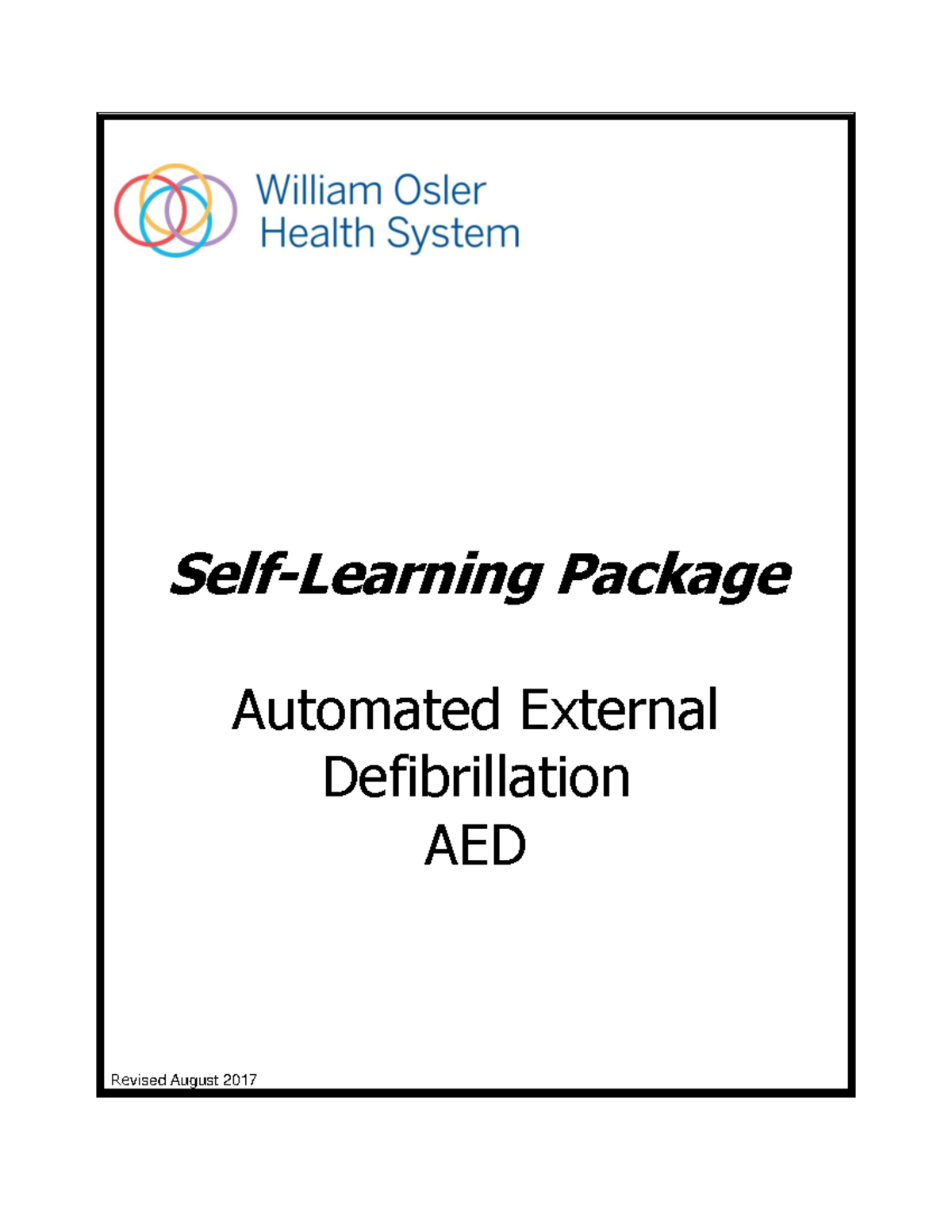 AED LP Revised August 2017 - Self-Learning Package Automated External ...