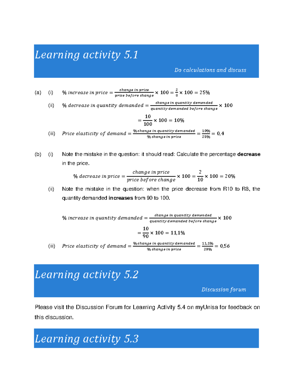 Learning unit 5 activity discussions - Learning activity 5. Do ...