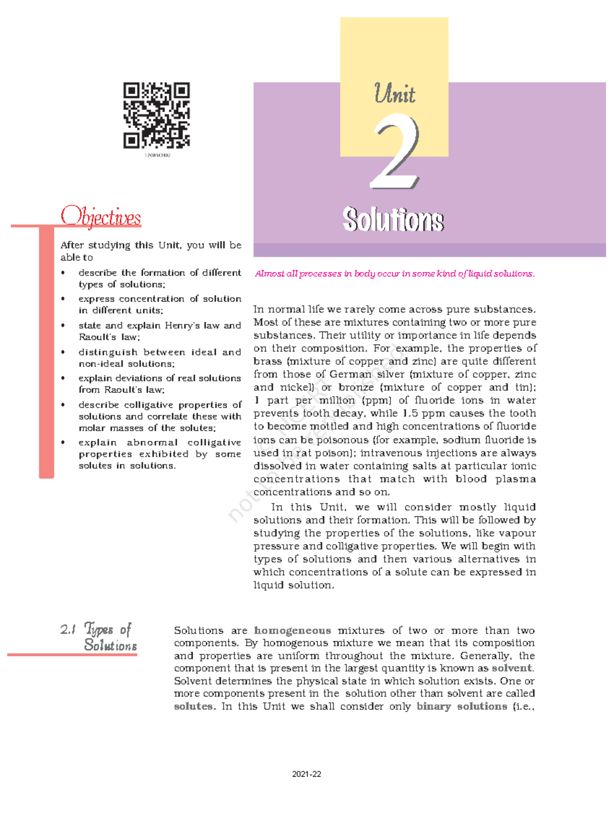 Chemistry Textbook Class 12 - Chapter 2 - After studying this Unit, you ...