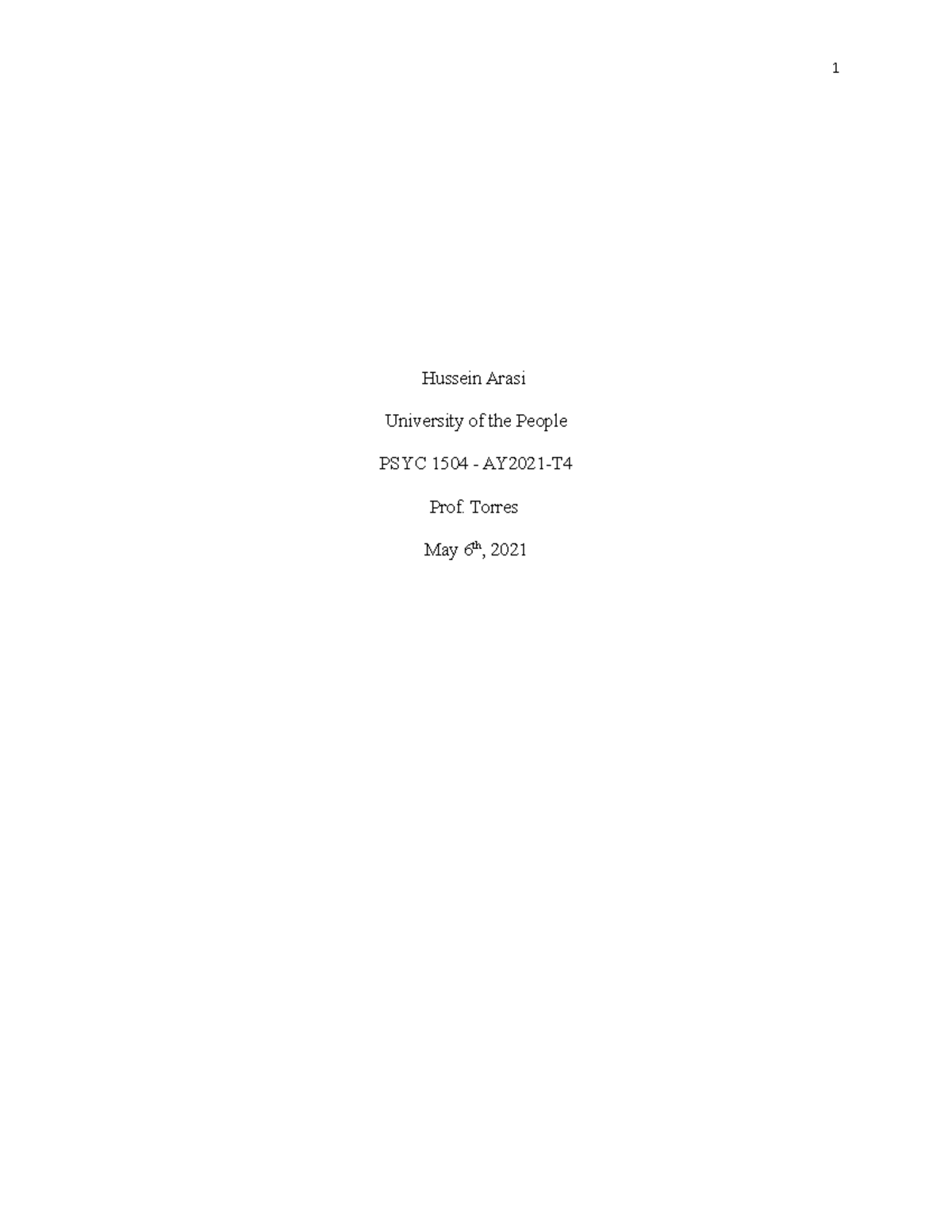 Research Paper - New Microsoft Word Document - Hussein Arasi University ...