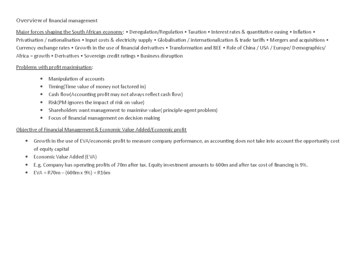 Overview Of Financial Management Overview Of Financial Management Overview Of Financial Management Overview Of Financial Management