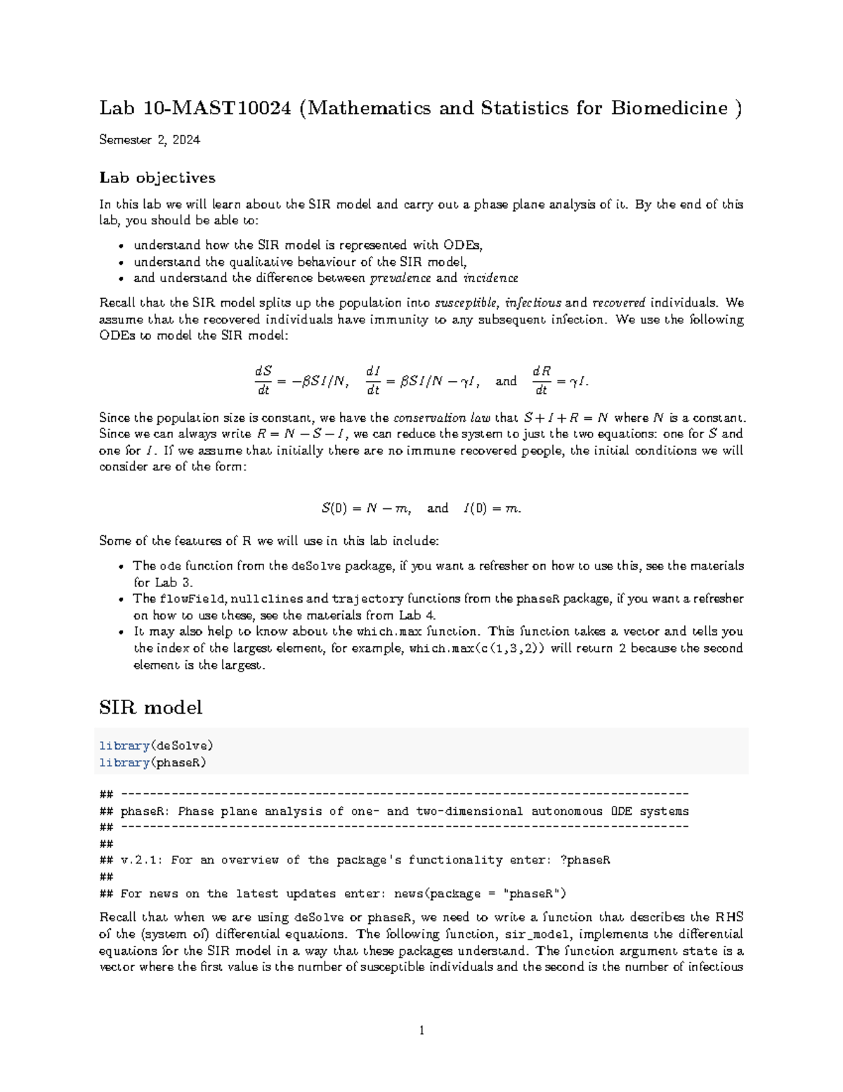Lab-10-solutions - lab 10 solutions - Lab 10-MAST10024 (Mathematics and ...