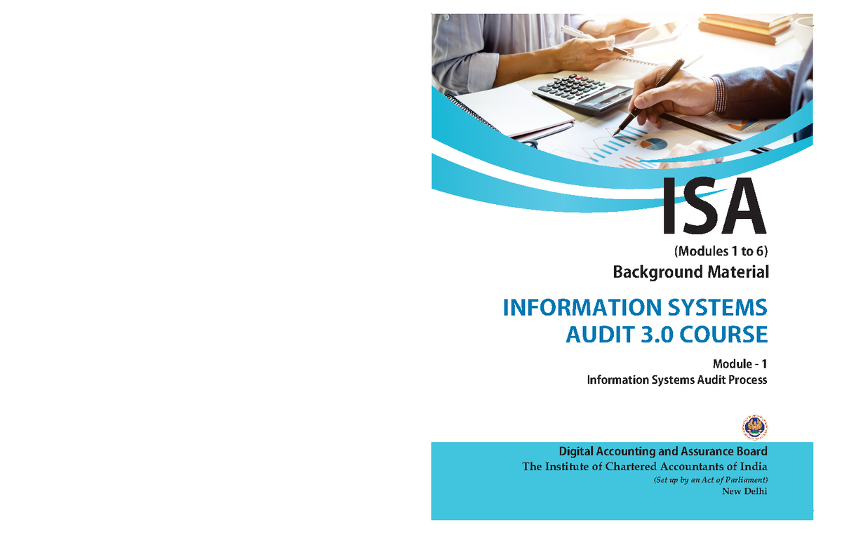 ISA -mod1 - ISA NOTES - Background Material (Modules 1 to 6) Module - 1 ...