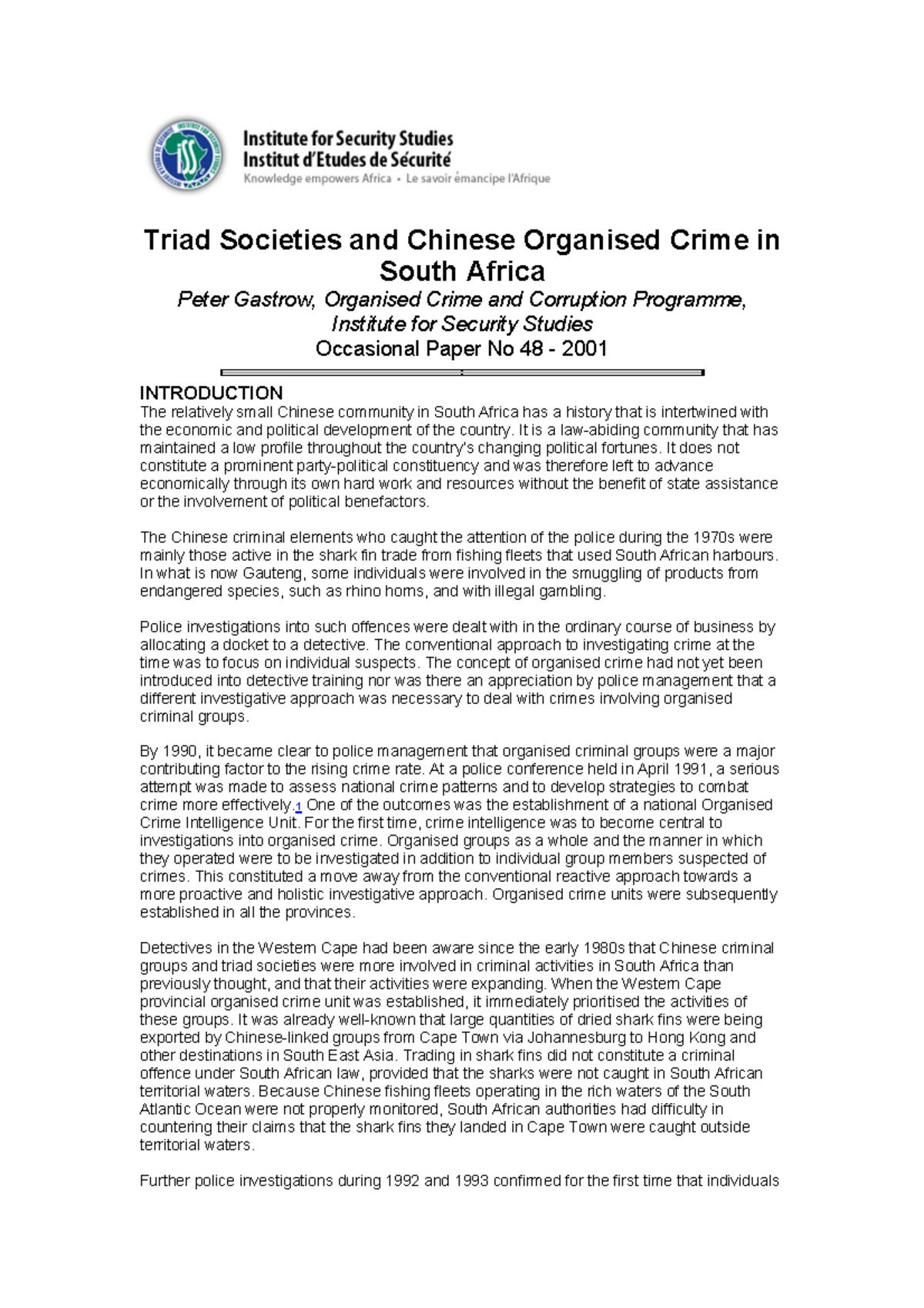 Paper 48 - Books - Triad Societies and Chinese Organised Crime in South ...