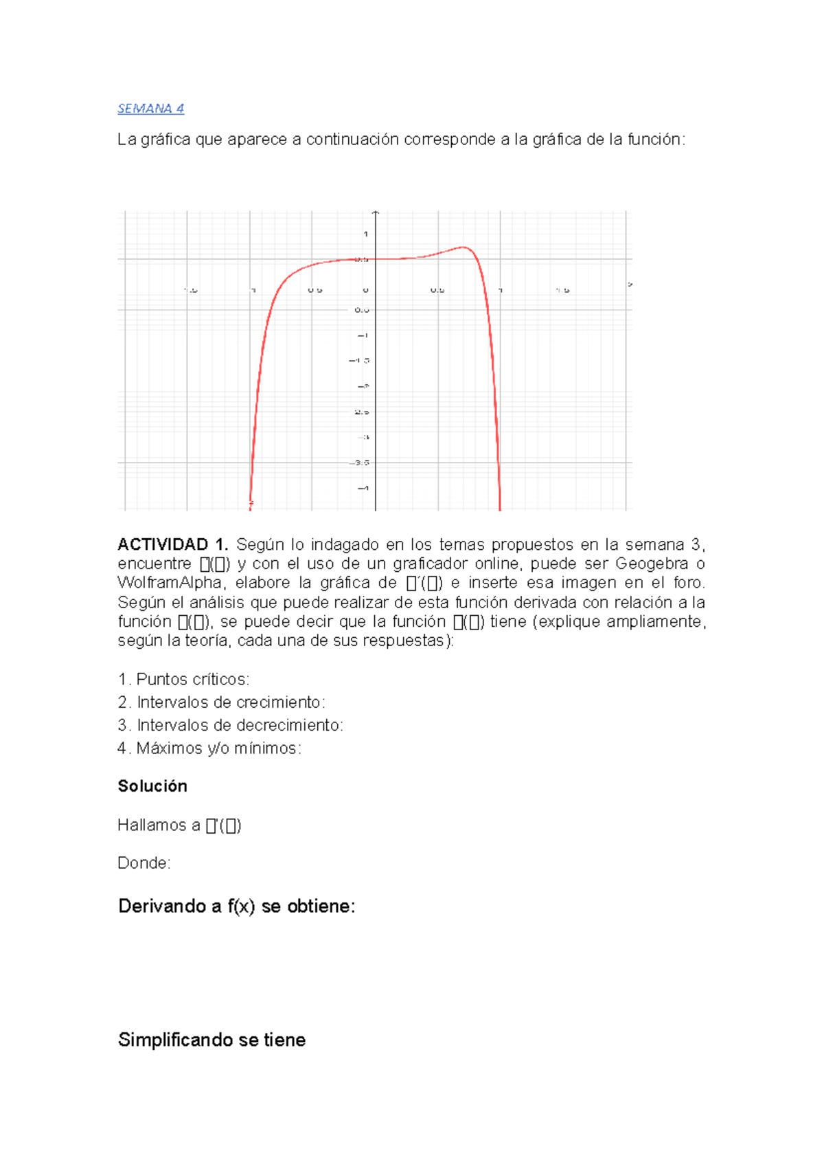 Semana 4 - Completo - SEMANA 4 La gráfica que aparece a continuación ...