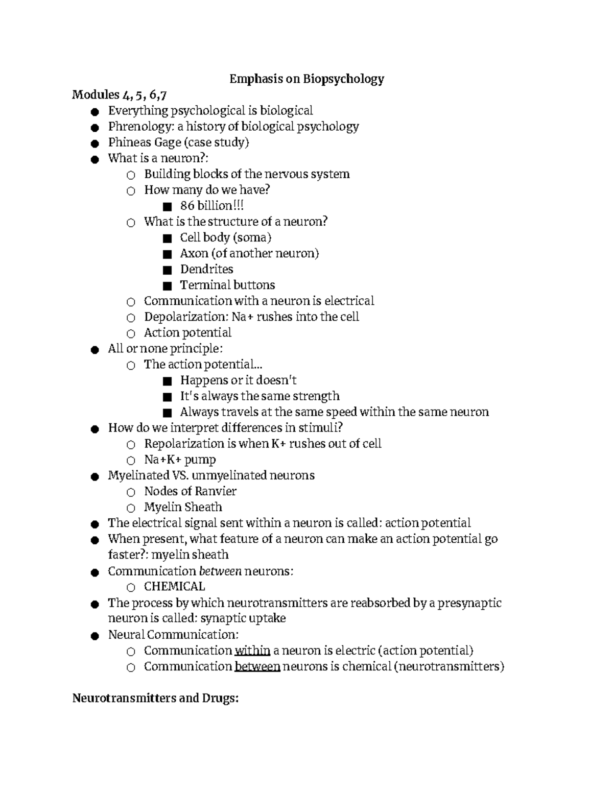 Psych UNIT 2 - consists of different modules - Emphasis on ...
