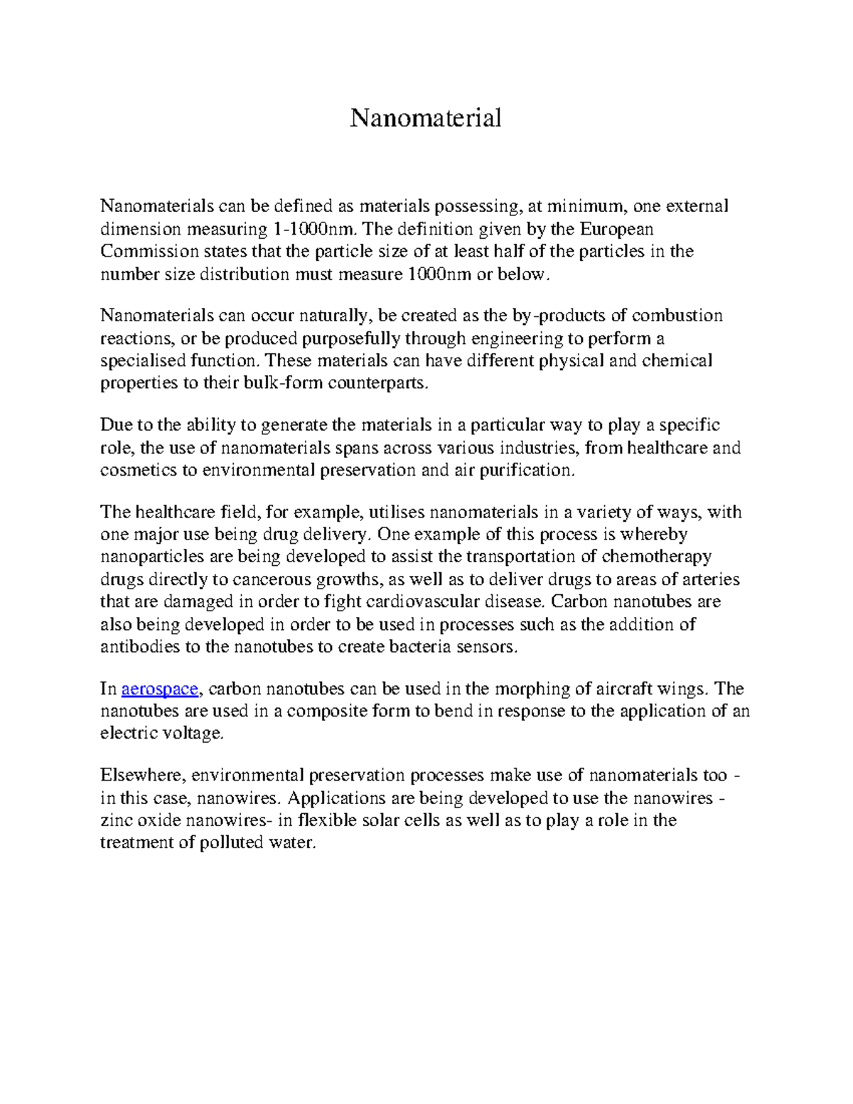 Nanomateial - assignment on nanomaterials - Nanomaterial Nanomaterials ...