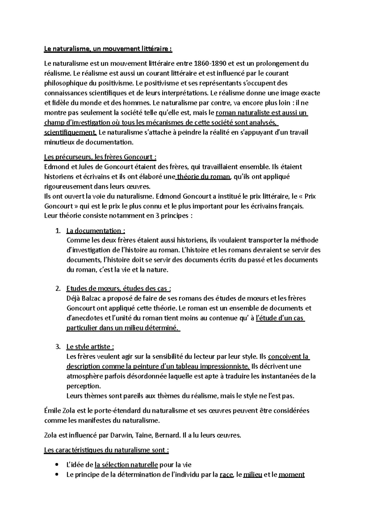 Le-naturalisme - Le naturalisme, un mouvement littéraire : Le ...