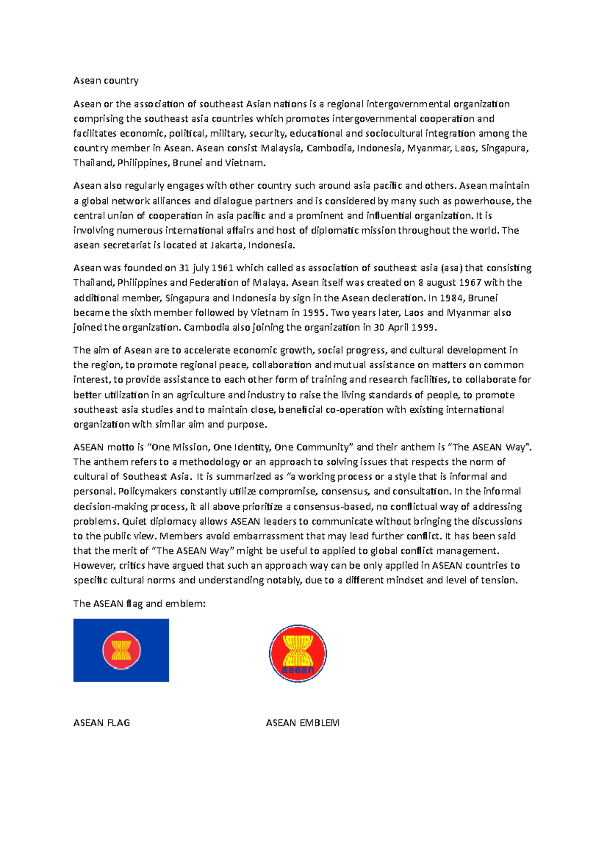 Asean country - Asean country Asean or the association of southeast ...