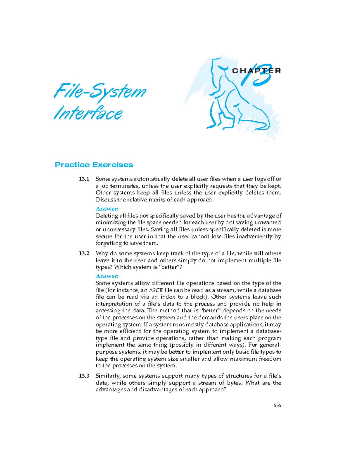 Operating System Concepts - Ch13 solutions - 13 C H A P T E R File-System Interface Practice ...