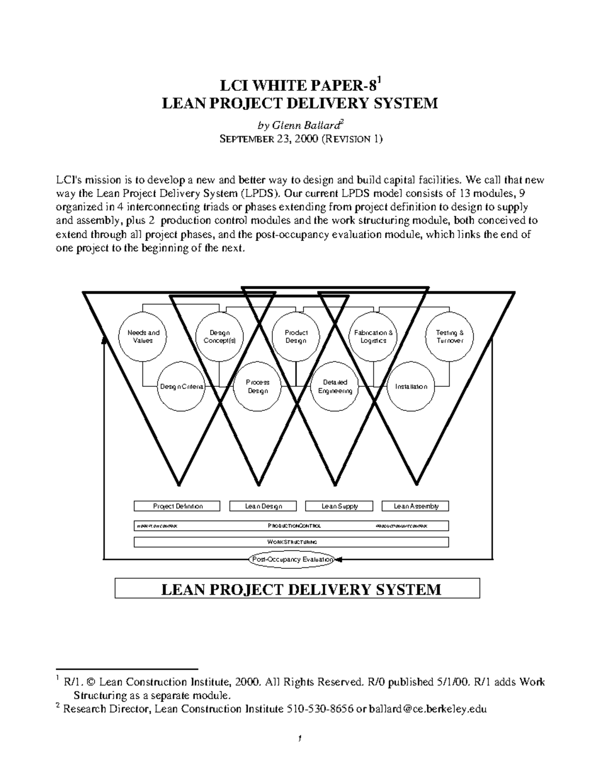 Lean Project Delivery System LCI WHITE PAPER 1 LEAN PROJECT DELIVERY lean-project-delivery-system-lci-white-paper-1-lean-project-delivery