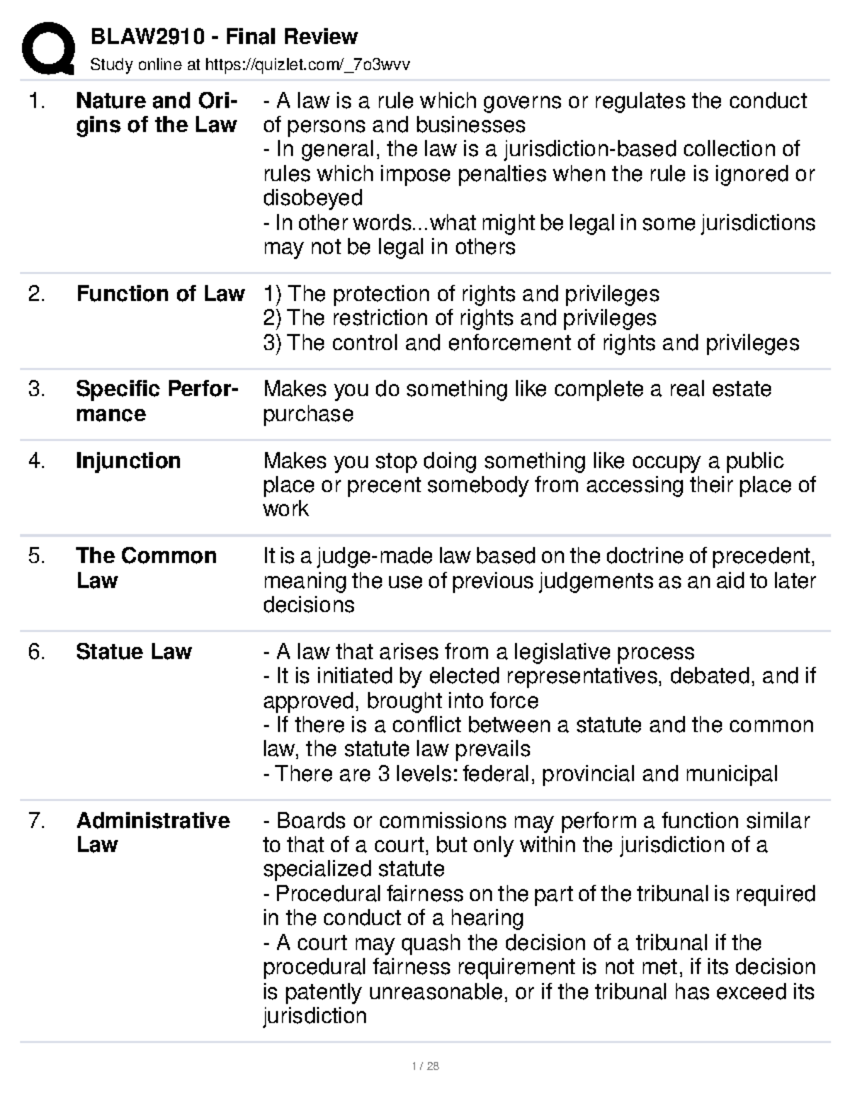 BLAW - short questions and answers - Study online at quizlet/_7o3wvv ...