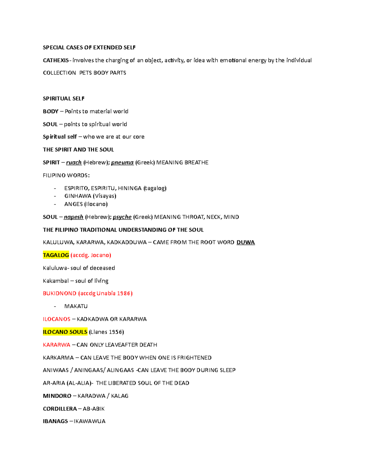 Special Cases OF Extended SELF - Understanding the Self - PangSU - Studocu