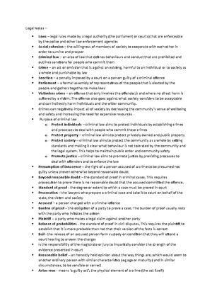 Legal Studies- Unit 1 - Grade: 11 - Victorian Certificate of Education ...