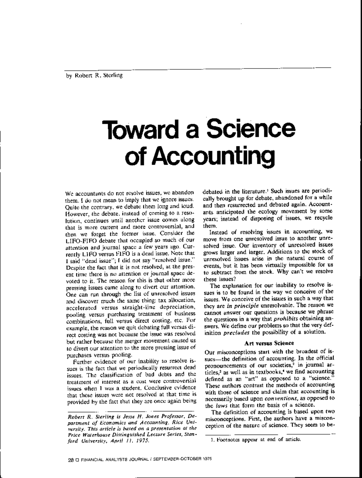 Acc science for the theroy of Accounting - Financial Accounting - DU ...
