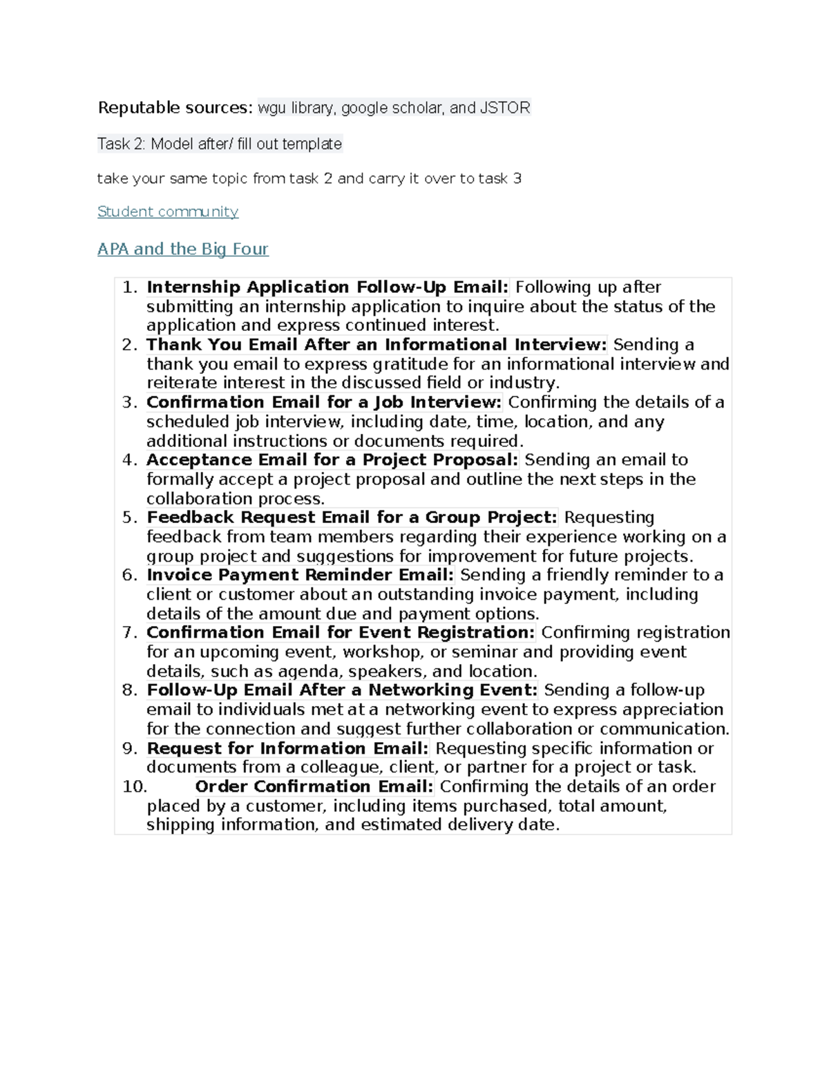 D270 Tips - Tips to help you thrive in D270 - Reputable sources: wgu ...