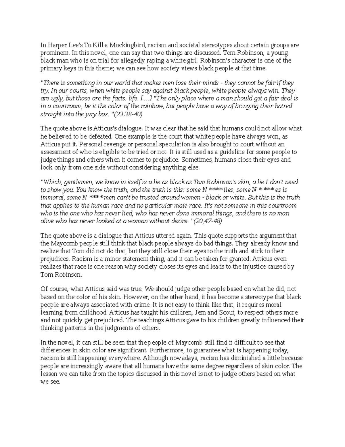 Summaries To Kill A Mockingbird - In Harper Lee's To Kill a Mockingbird ...