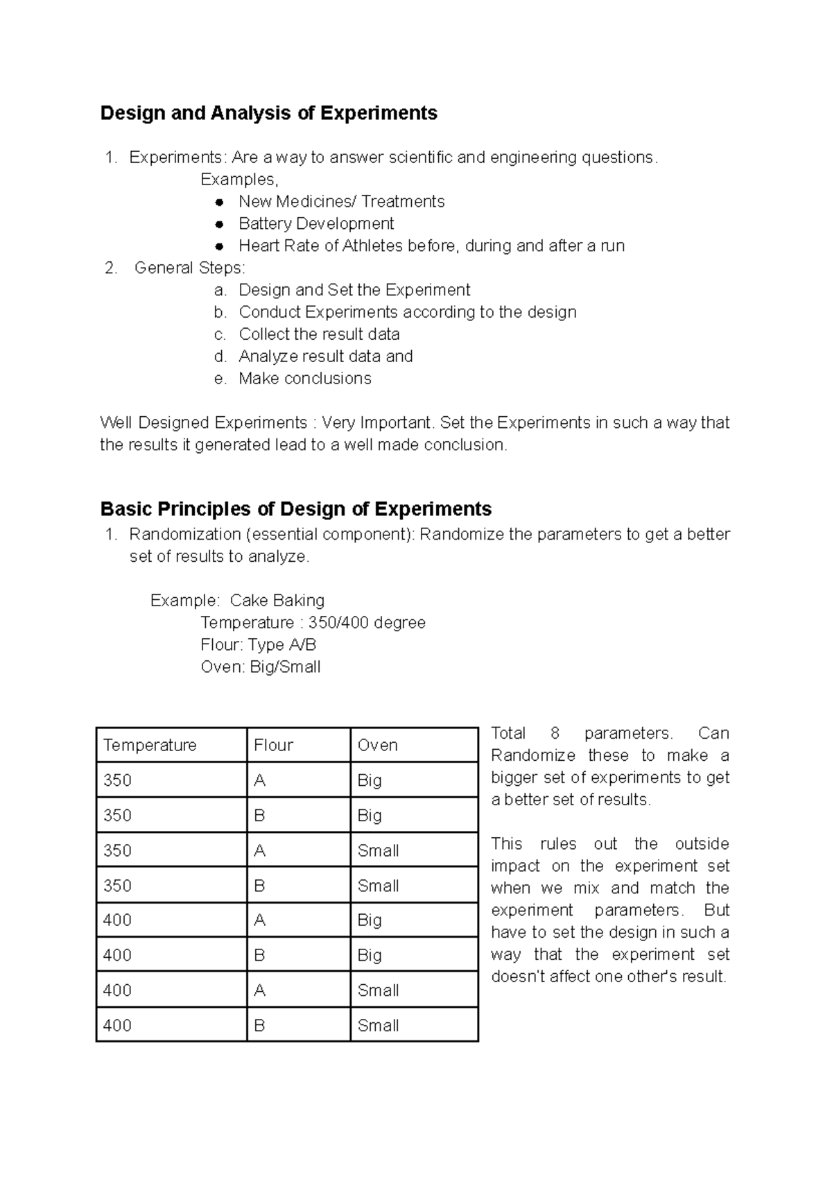 MATH 747 Weekly Report(AUG 27-29) - Design and Analysis of Experiments ...