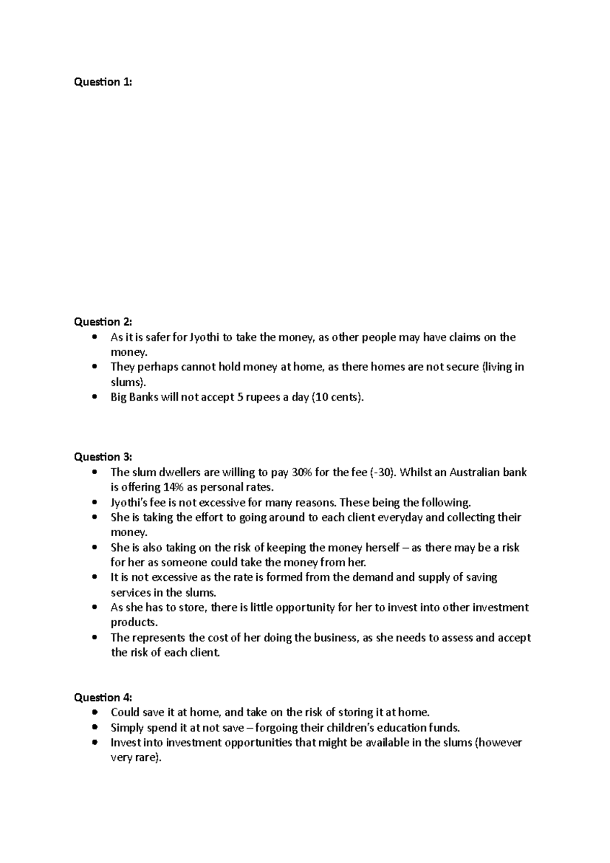 Investment Analysis - Tutorial Answers - Question 1: Question 2: As it ...