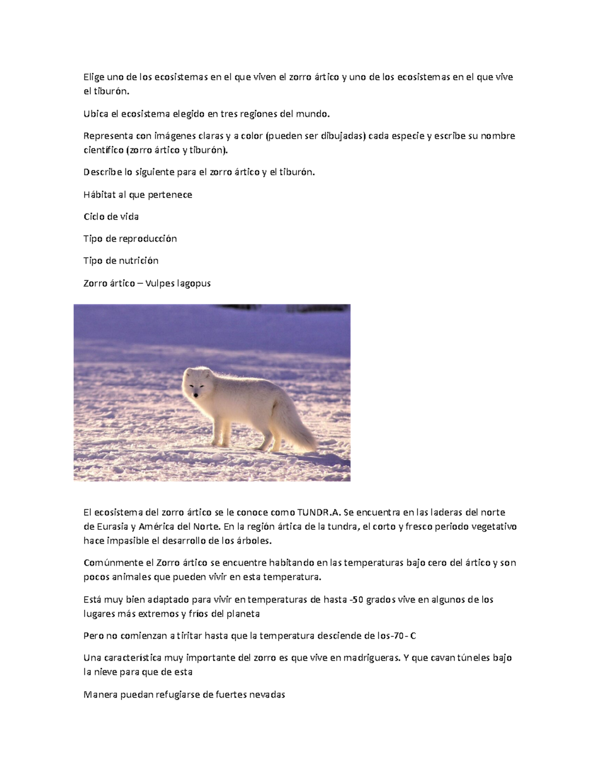 Evidencia 2 - Ciencias de la vida - Elige uno de los ecosistemas en el ...