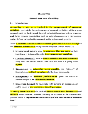 Ch6 - ch -6 auditing principles and practices - 1 Chapter 6: Internal Control 6. Meaning of ...