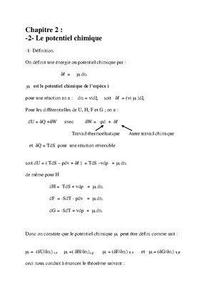 15478000 - physiquephysique - CHIMIE ORGANIQUE (SUITE...) PLAN DU COURS Chapitre 1 : Les - Studocu