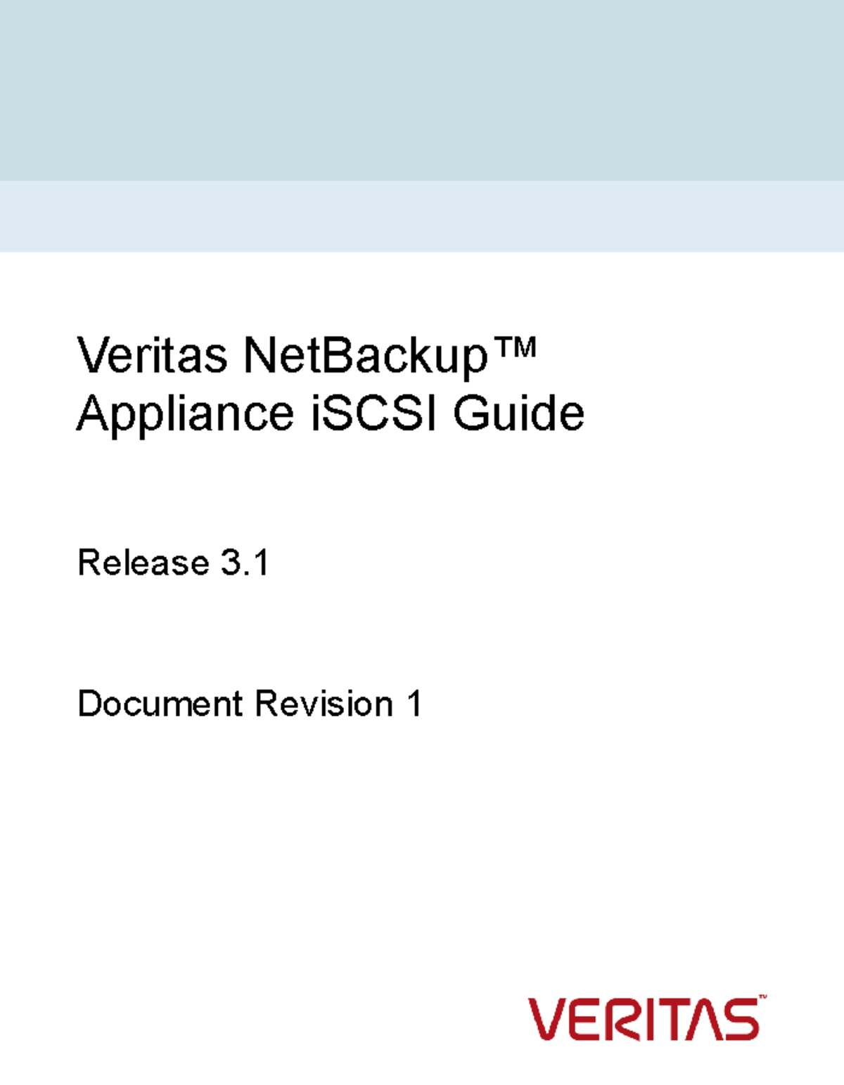 Net Backup Appliance i SCSI Guide - Veritas NetBackup™ Appliance iSCSI ...