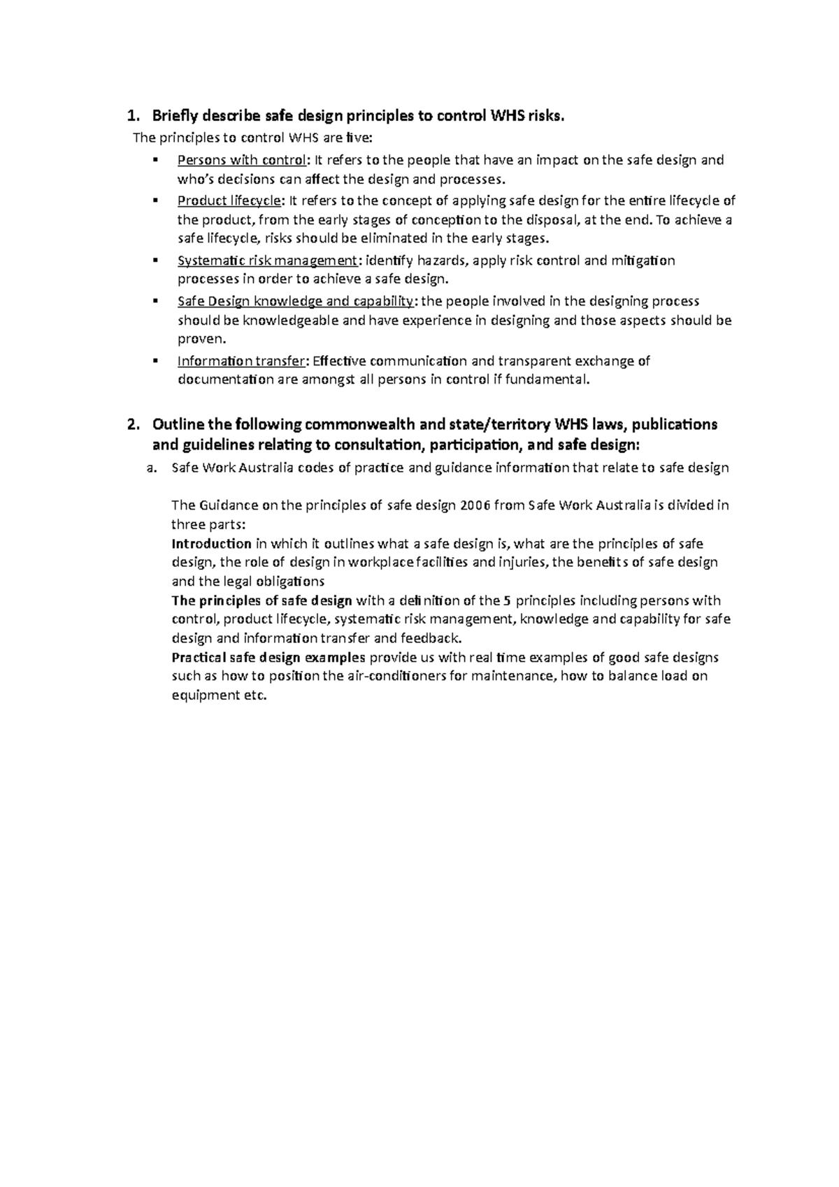 New Microsoft Word Document - 1. Briefly describe safe design ...