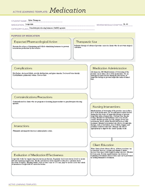 Oxybutynin ( Capstone) - ACTIVE LEARNING TEMPLATES Medication STUDENT ...