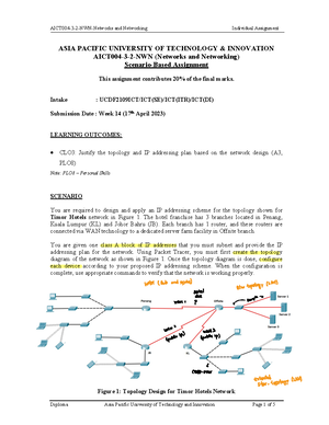 PTSA Exam - June 2022 - Networks and Networking Packet Tracer Skills ...