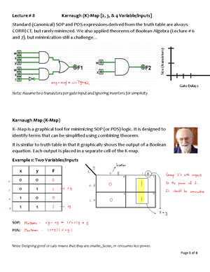 Lecture 9 - Professor Yarkin Doroz - Page 1 of 5 Lecture # 9 K-Map with don’t care ...