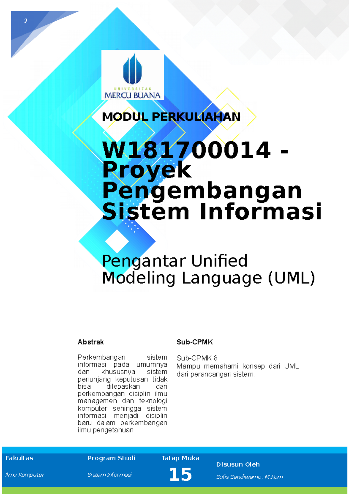 Modul Modul 15 PPSI - 2 MODUL PERKULIAHAN W181700014 - Proyek ...