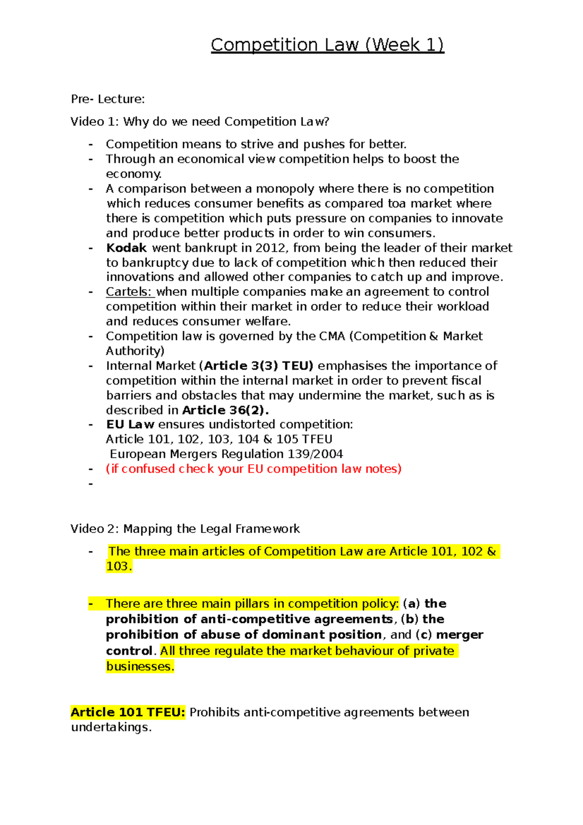 Week 2(Introduction Notes) - Pre- Lecture: Video 1: Why do we need ...