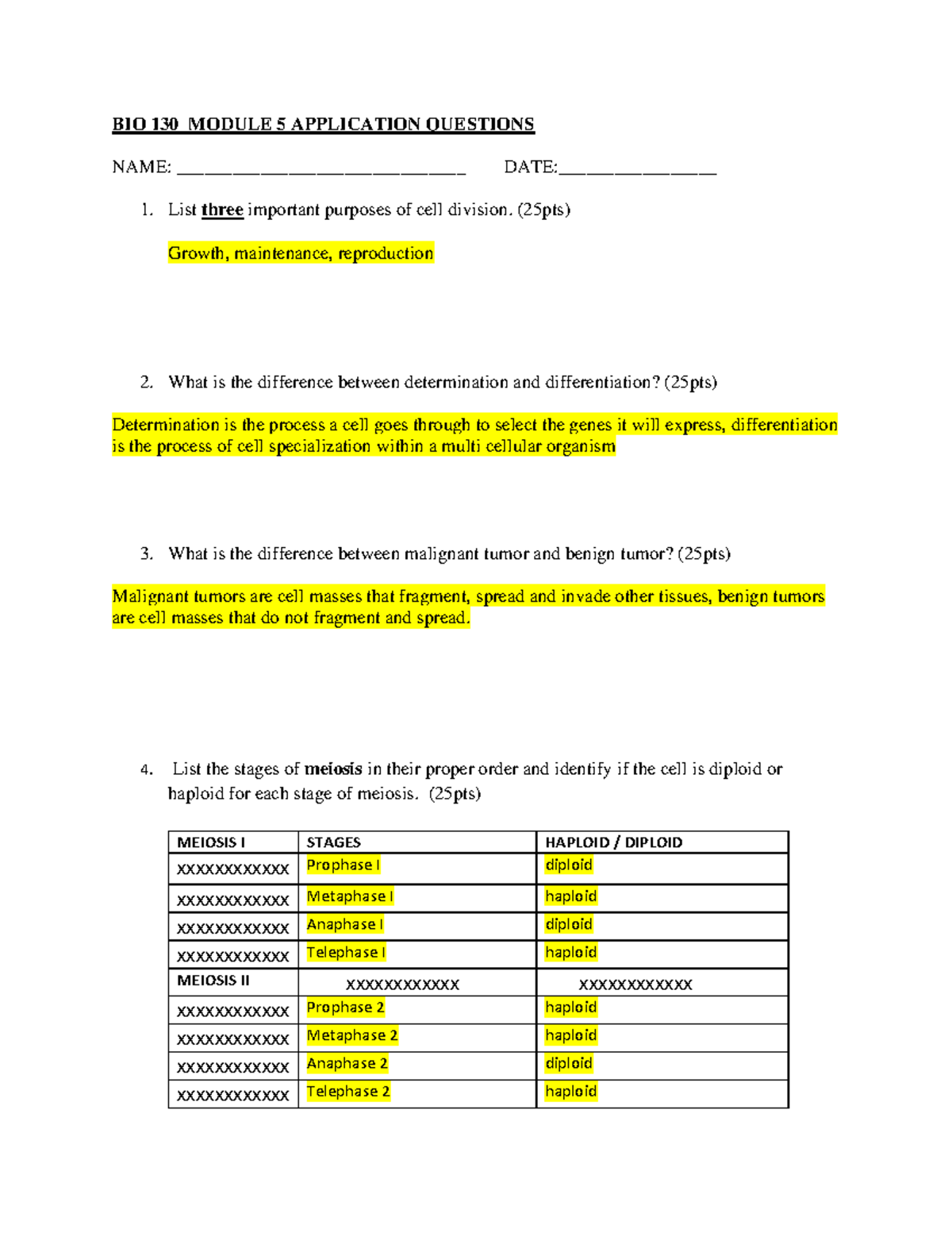 BIO 130 Module 5 Application Questions - BIO 130 MODULE 5 APPLICATION QUESTIONS NAME: - Studocu