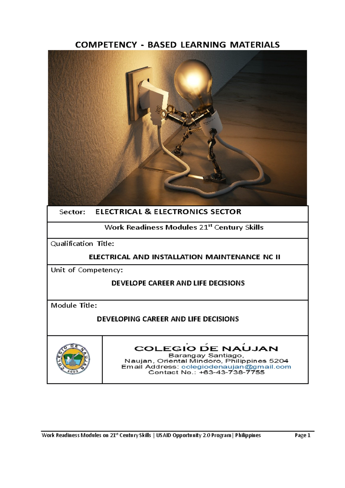 4. Developing-Career-and-Life-Decisions HB 2020 - COMPETENCY - BASED ...