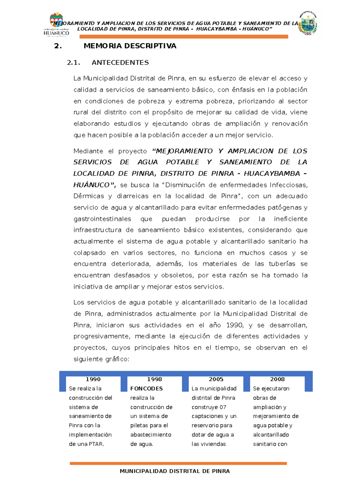 02.01 Memoria Descriptiva - LOCALIDAD DE PINRA, DISTRITO DE PINRA ...