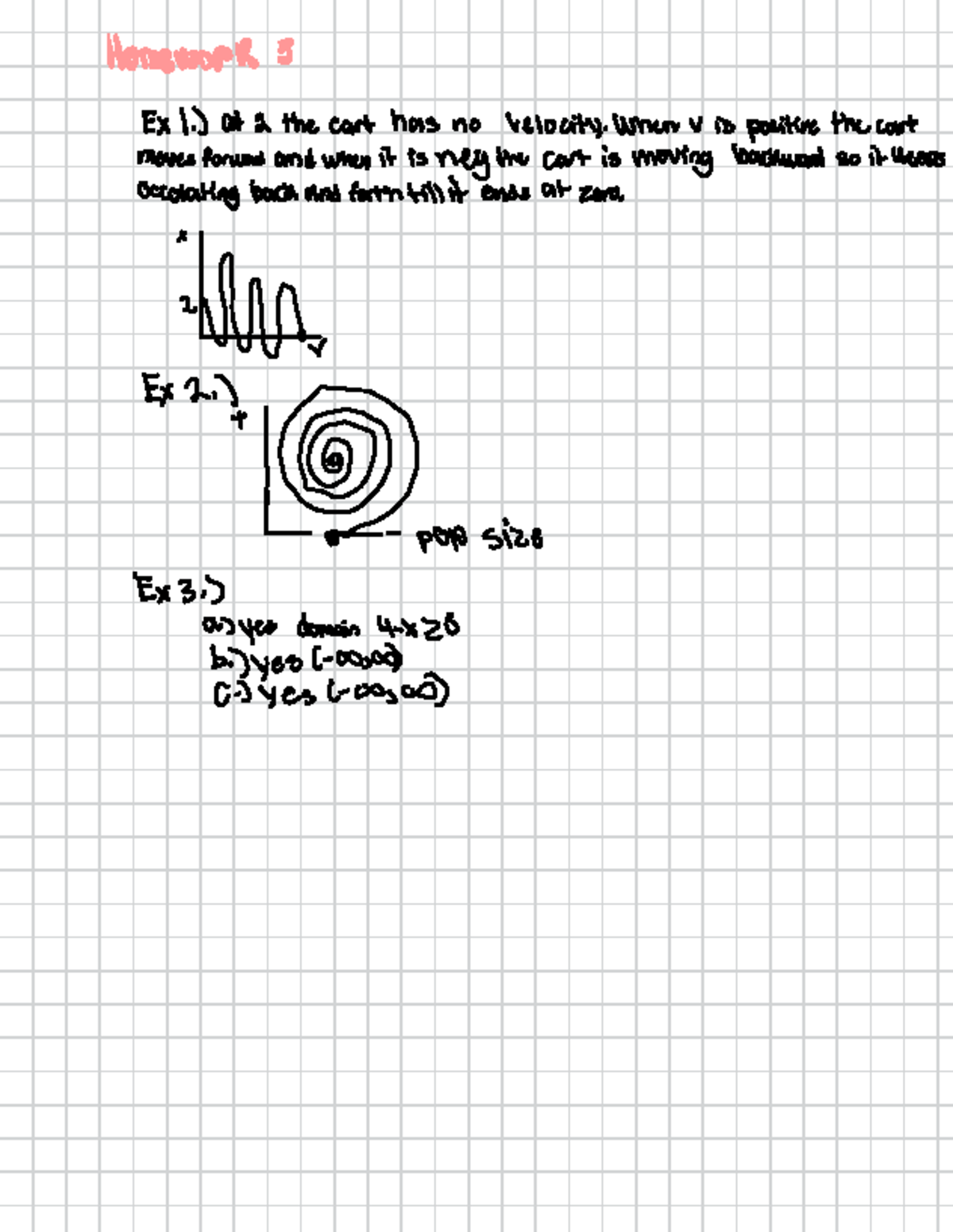 Is30A - Homework - LS 30A - Homework 5 ####### Ex1 .) at 2 the cart has ...
